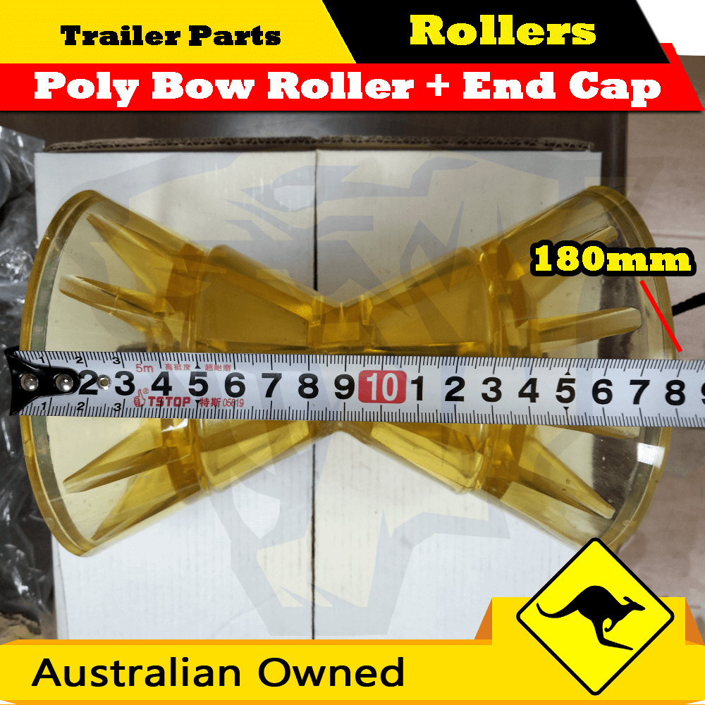 Superior Boat Trailer Poly Bow Roller + End Cap + Shaft 100MM Winch ...