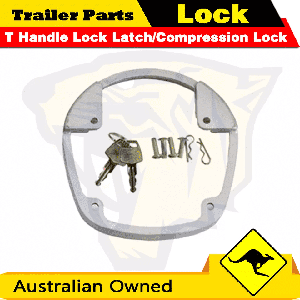 4PCS Chrome Whale Tail T Handle Lock Latch/Compression Lock Trailer Ute ...