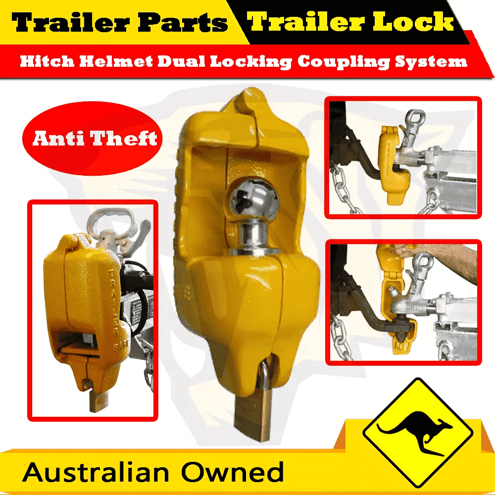Trailer Lock Hitch Helmet Dual Locking Coupling System - Superior ...