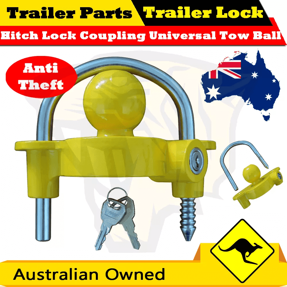 Hitch Lock Coupling Universal Tow Ball Caravan Camping Anti Theft ...